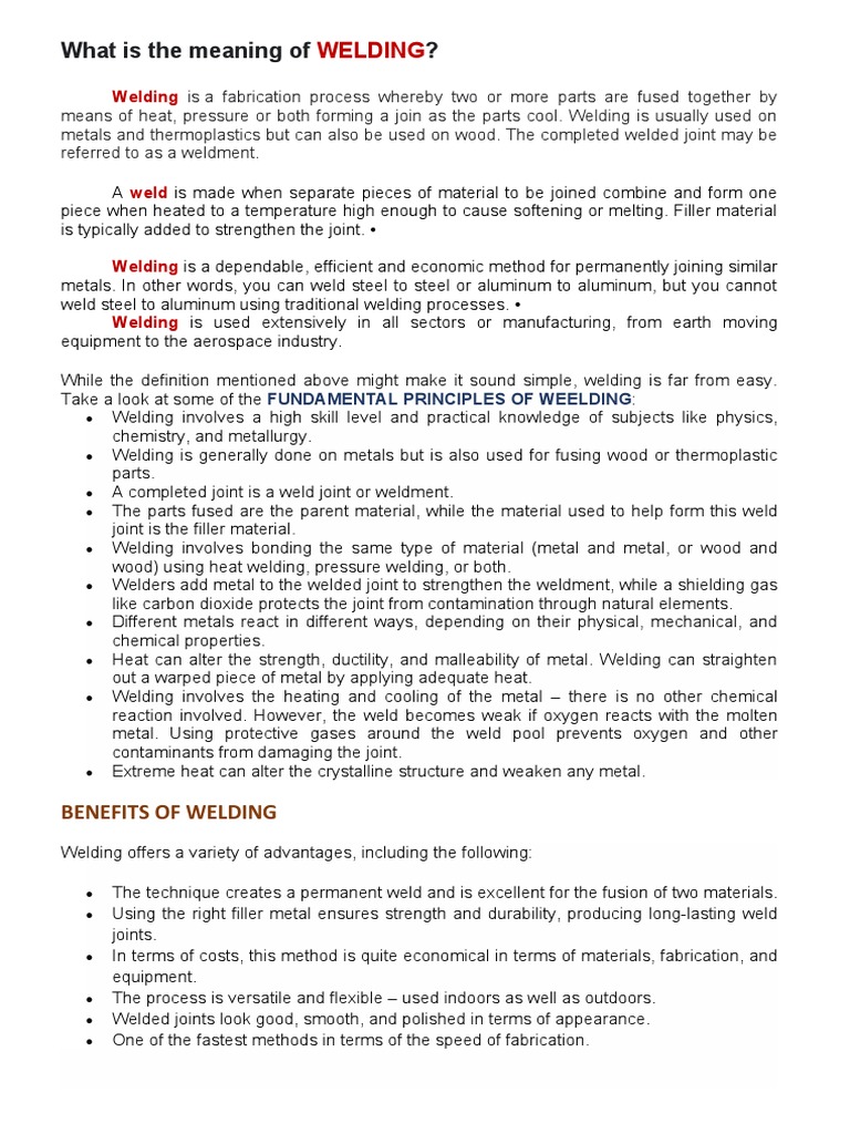 What Is Welding. History of Welding | PDF | Construction | Welding