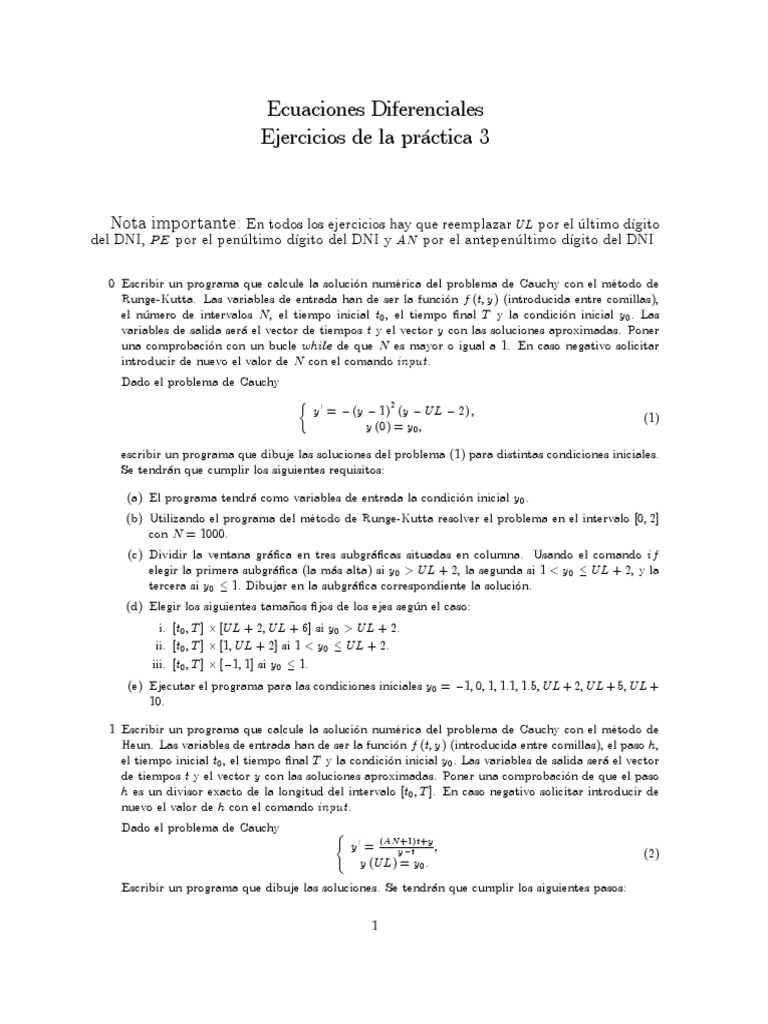 Matlab Practica 3 Ejercicios 2023 | PDF | Ecuaciones | Cálculo