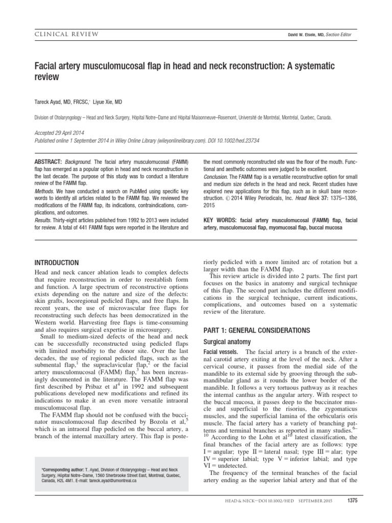 FAMM Flap | Download Free PDF | Clinical Medicine | Human Anatomy