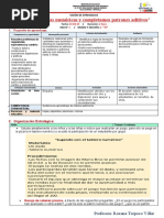 Sesion Completamos Patrones Numéricos | PDF | Plan de estudios | Aprendizaje