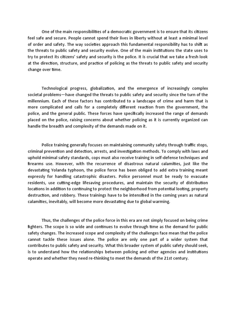 Public Safety Concepts | PDF | Police | Safety