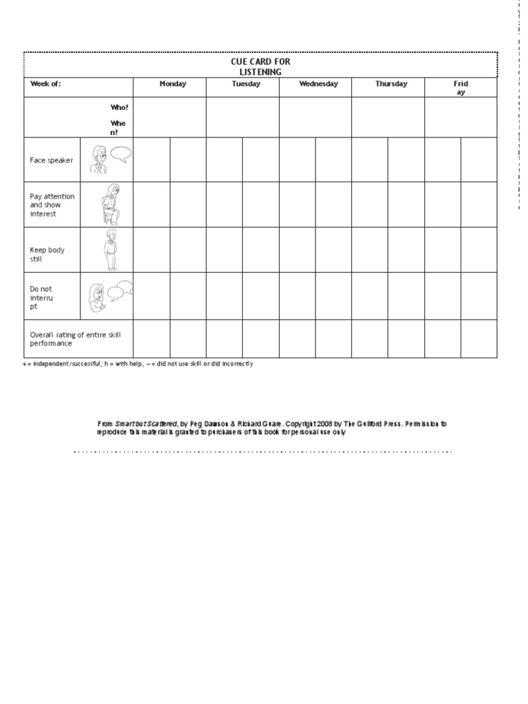 LISTENING Cue Card | PDF