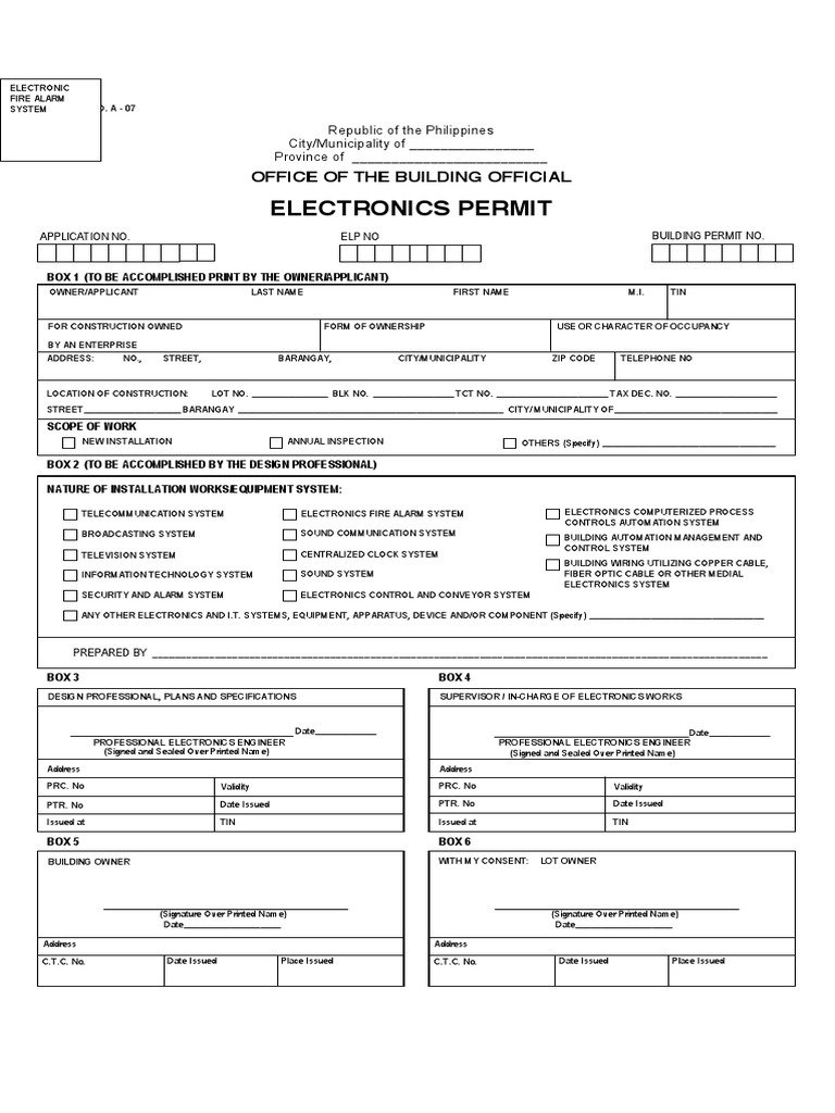 Electronics Permit | PDF | Electronics | Electrical Engineering
