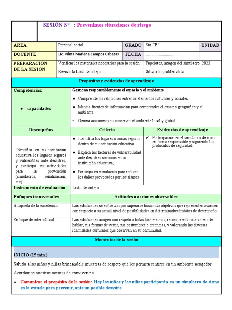 Prevención de Riesgos en la Escuela | PDF | Riesgo | Aprendizaje