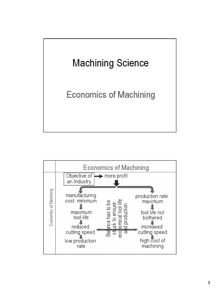 08 Economics of Machining | PDF | Machining | Crafts