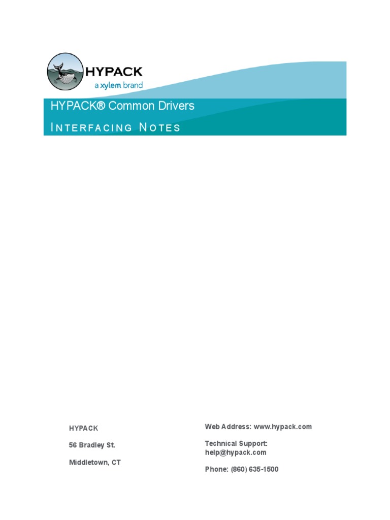 HYPACK® Common Drivers I N: Nterfacing Otes | PDF | Global Positioning ...