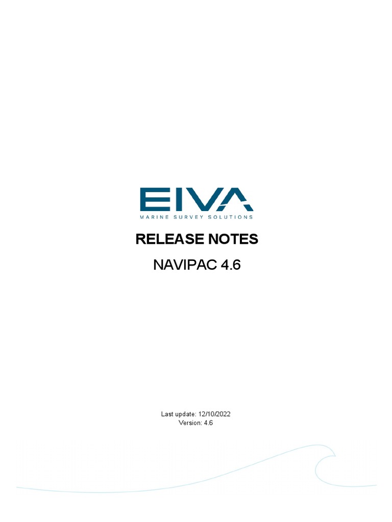 NaviPac 4.6 Release Notes | PDF | 3 D Computer Graphics | Telemetry