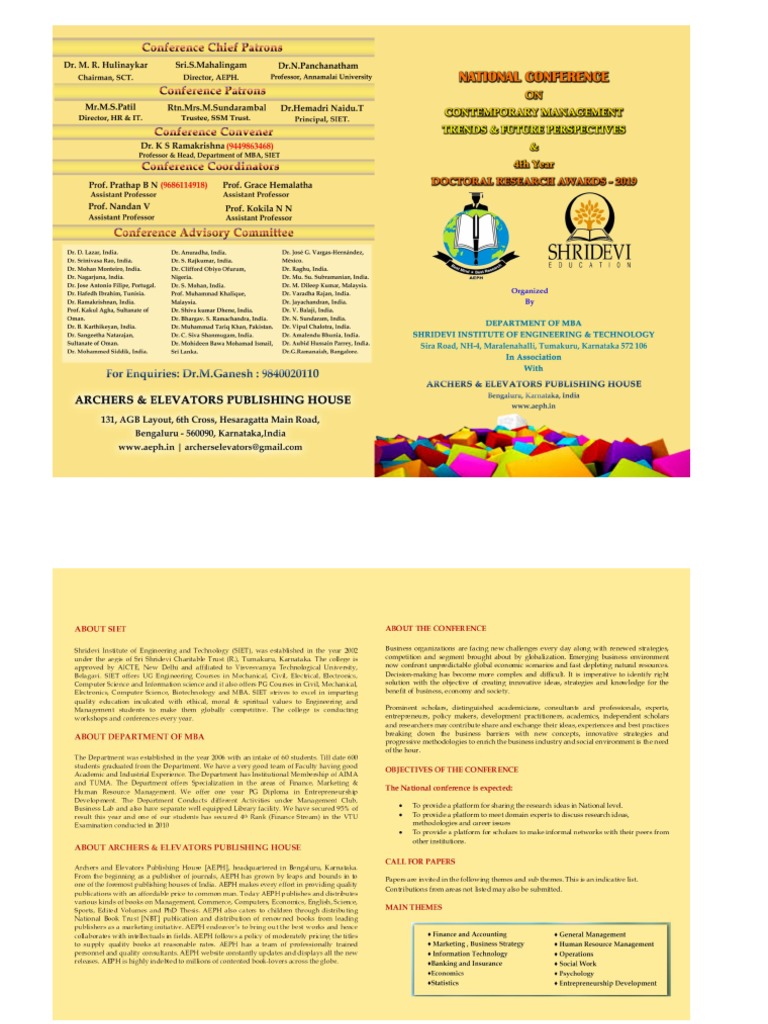 Conference Brochure | PDF