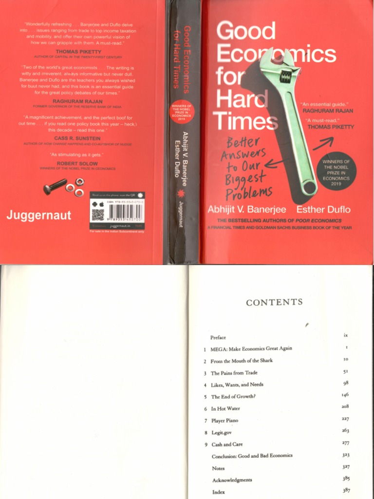 Good Economics For Hard Times - Abhijit V. Banerjee, Esther Duflo | PDF