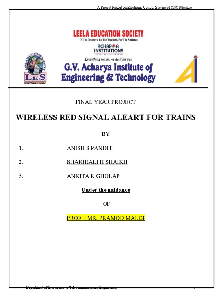 Wireless Train Signal Alert System | PDF | Power Supply | Microcontroller