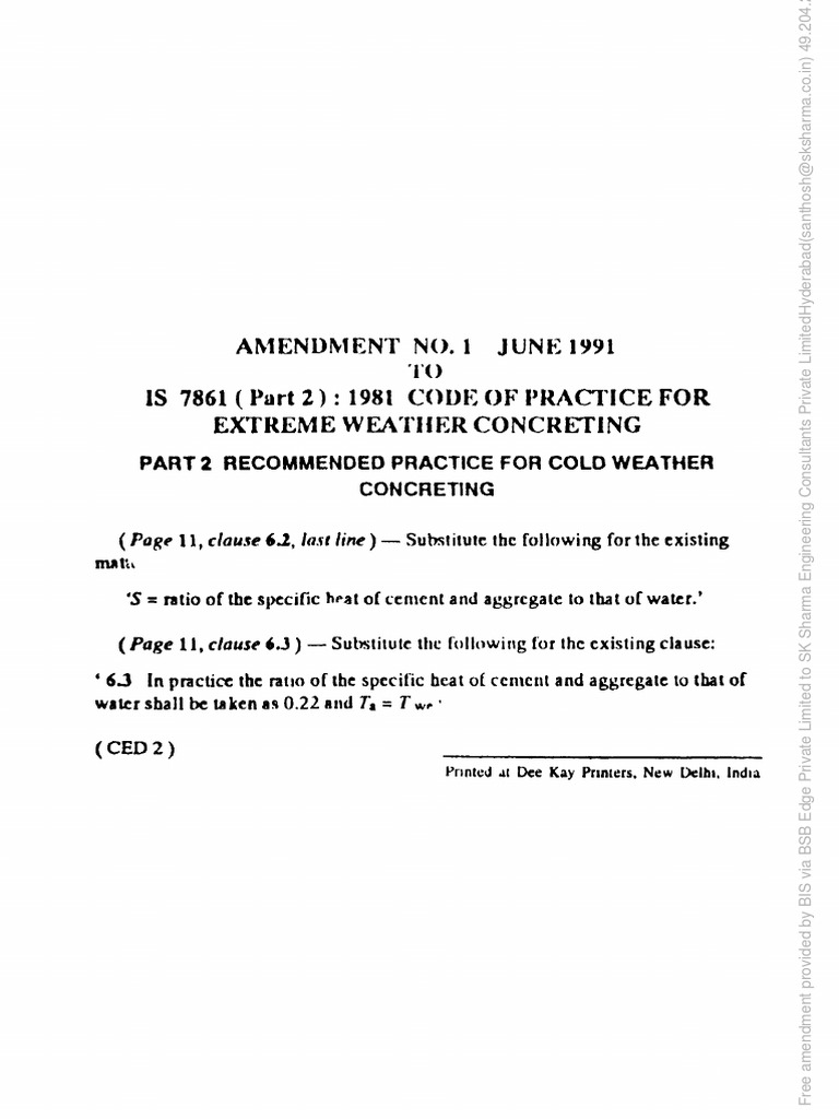 Is 7861 (Part 2) : 1981 Ijracl"Ice For Wfa'"I'Iier: Al/Lendi/1Ent N - I ...