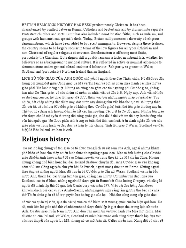 British Religious History | PDF