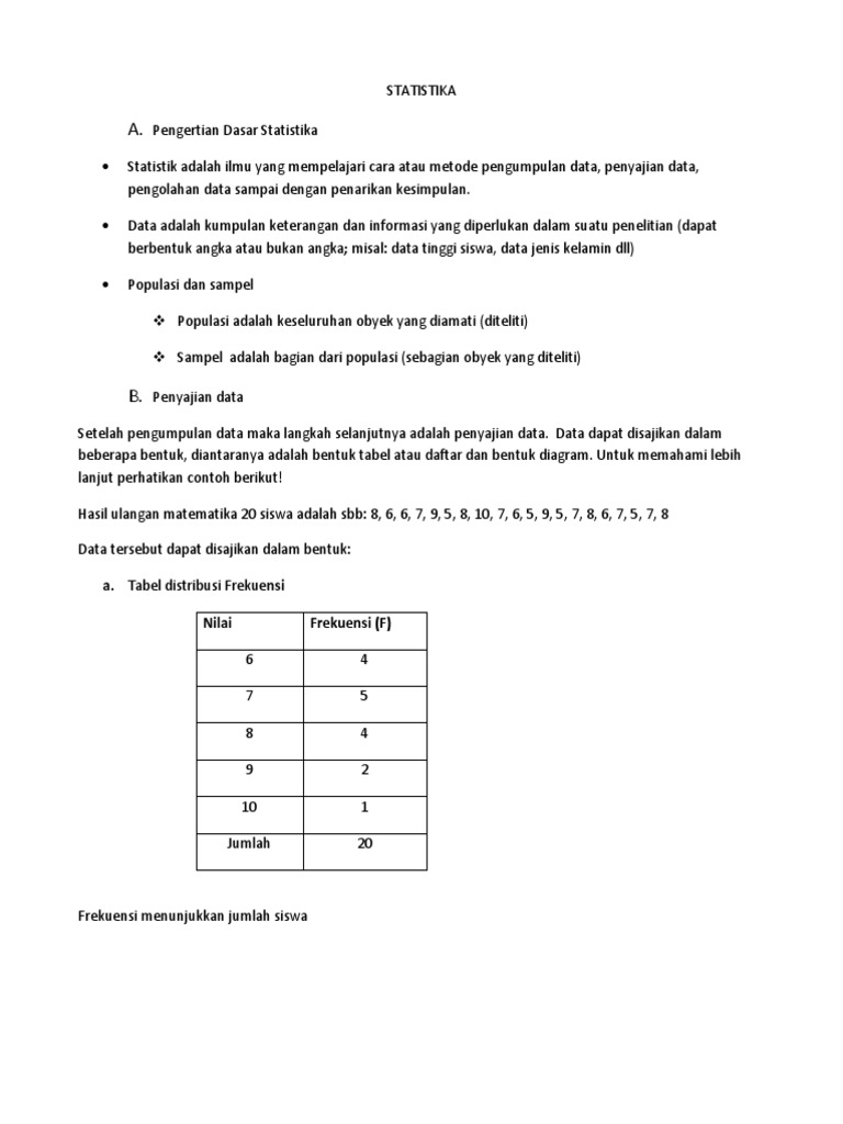 Teknik Penyajian Data Statistika | PDF