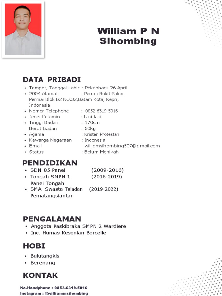 CV William Sihombing | PDF