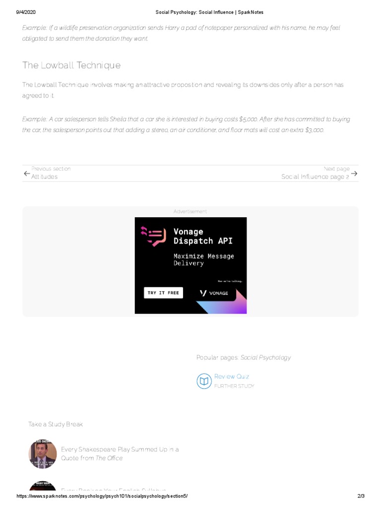 The Lowball Technique | Download Free PDF | Social Psychology | Psychology