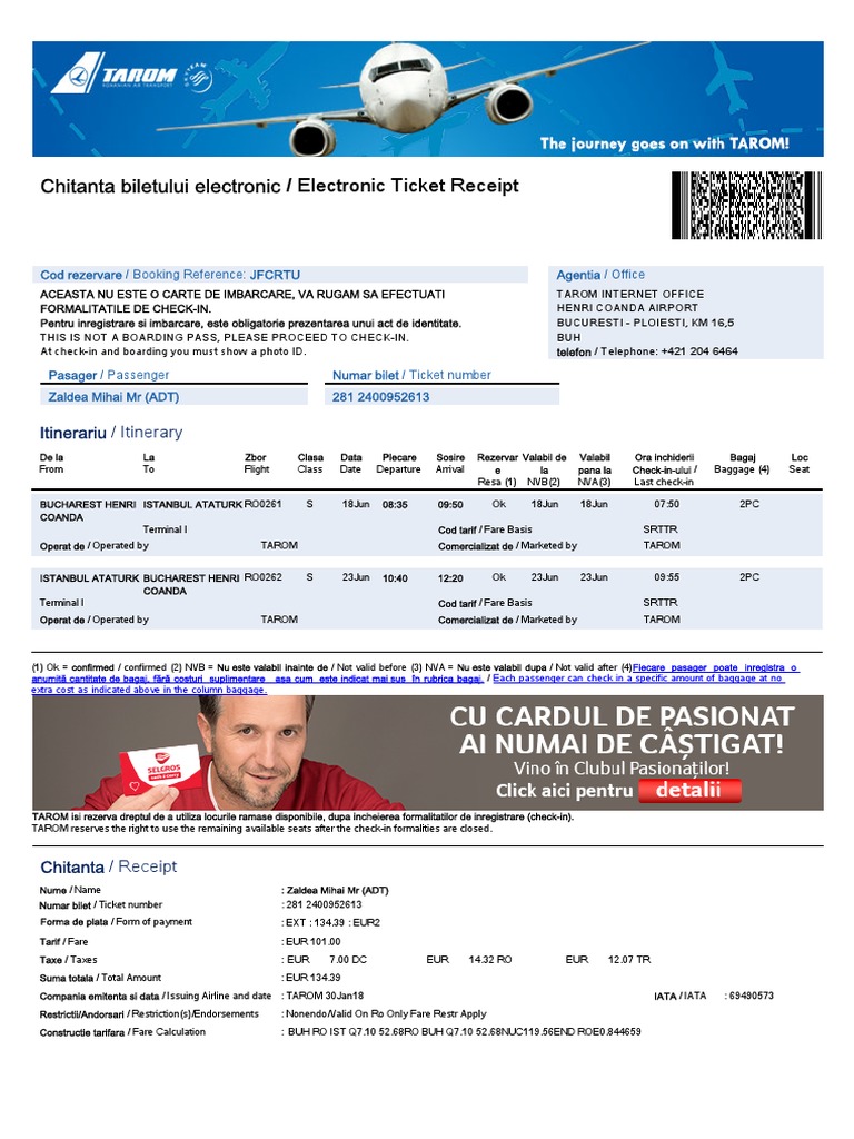 Your Electronic Ticket Receipt | PDF | Transport | Aviation