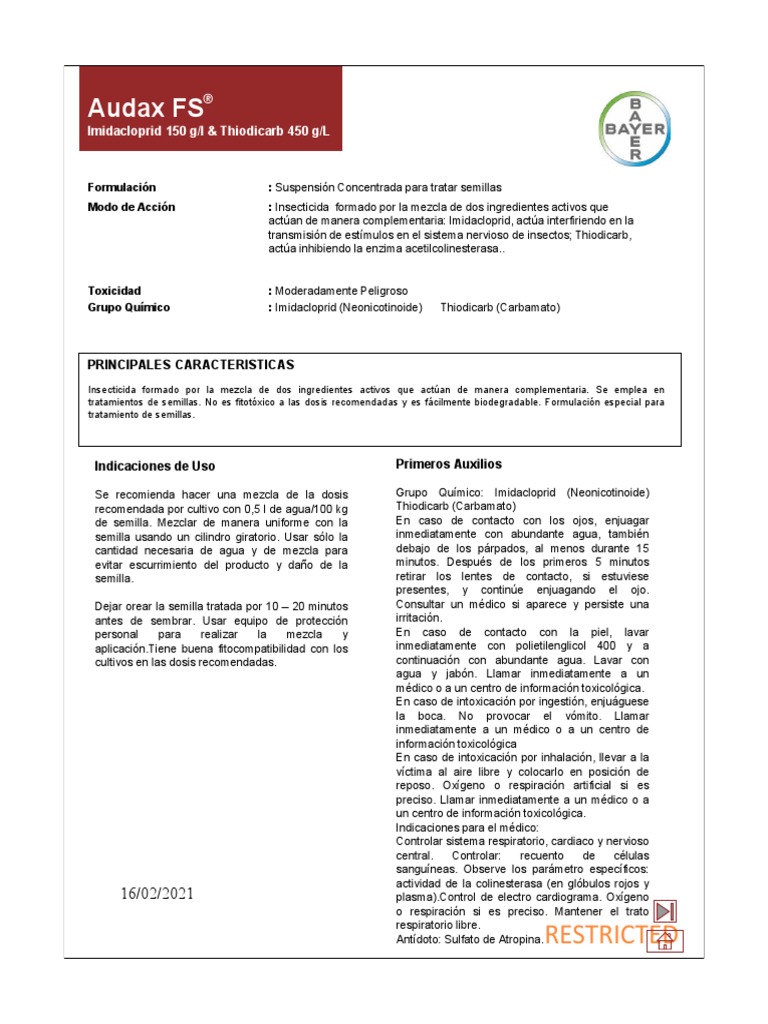 Ficha Audax FS | PDF | Respiración | Agua
