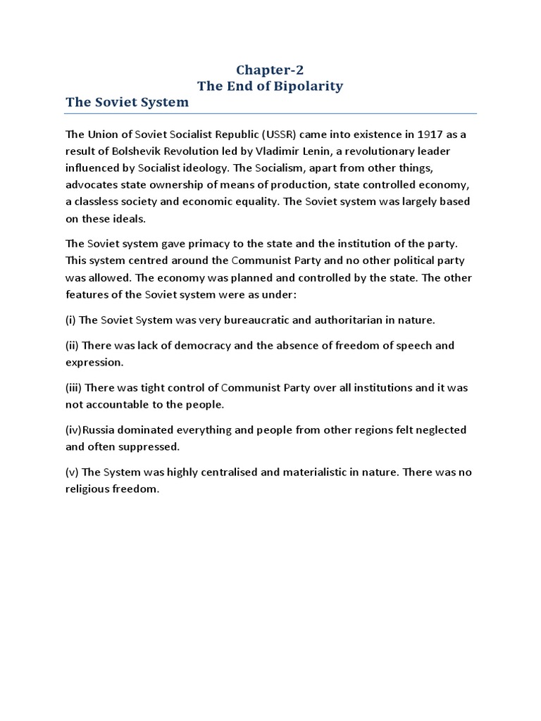 Political Science Notes | PDF | Soviet Union | World Politics