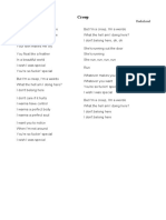 Radiohead's "Creep" Lyrics | PDF