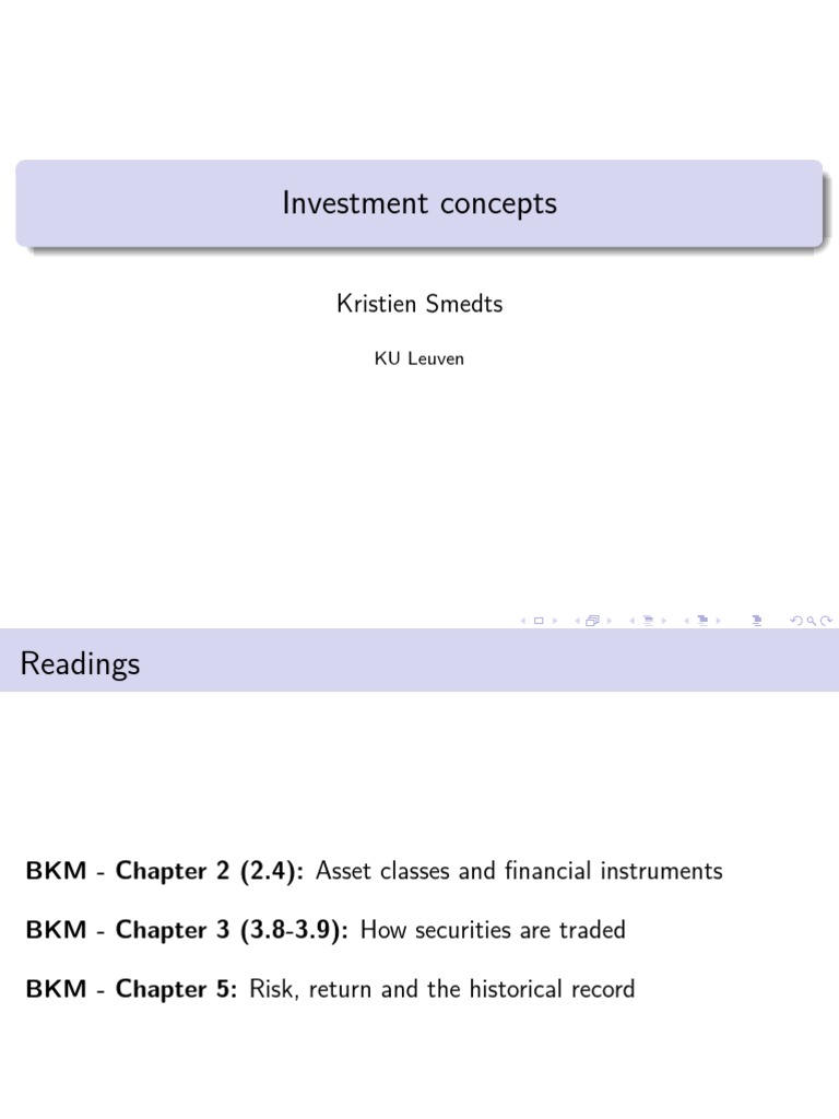 Chapter 2 Investments Concepts | PDF | Margin (Finance) | Short (Finance)