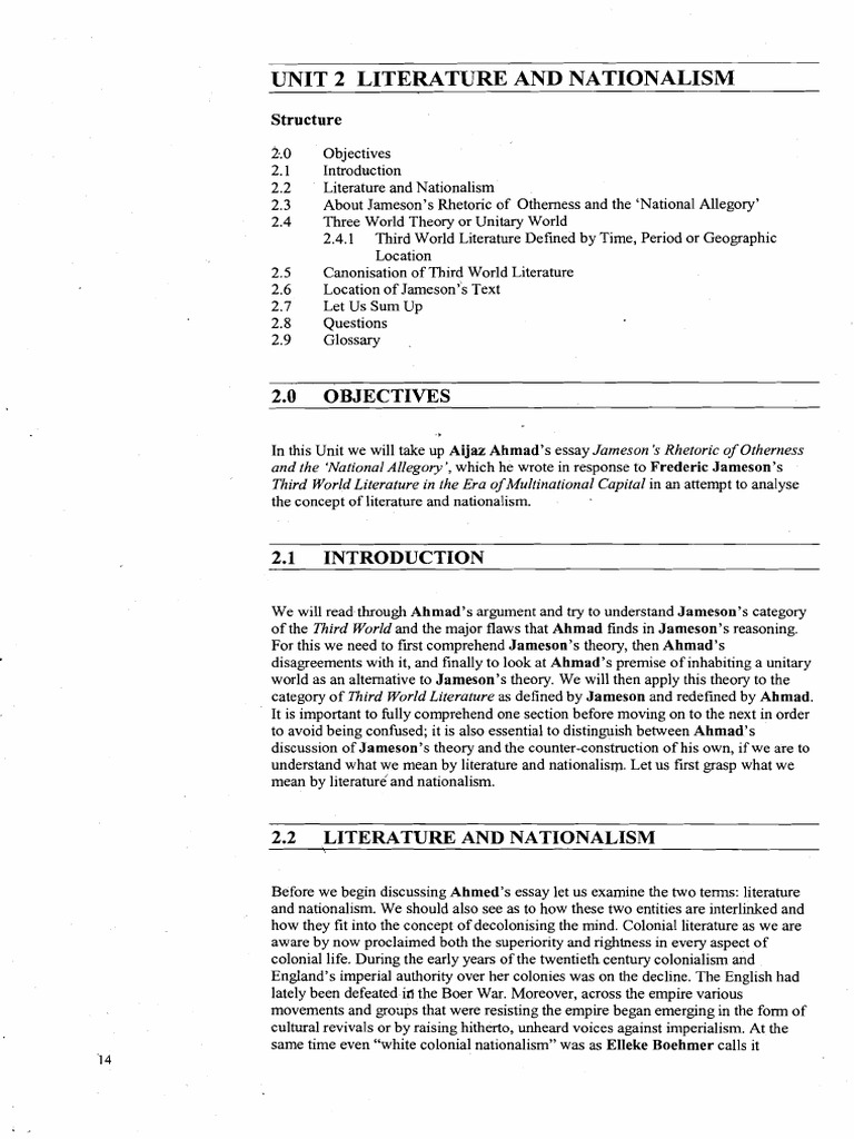 Frederick Jameson Third World Literature | PDF | History | Classics