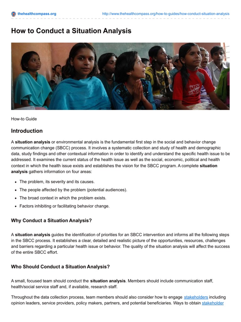 How To Conduct A Situation Analysis | PDF | Focus Group | Information