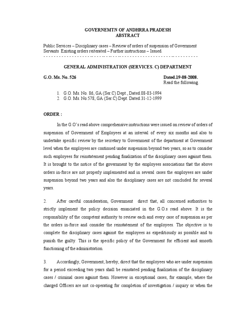 Suspension Order Guidelines for Employees | PDF | Justice | Crime ...