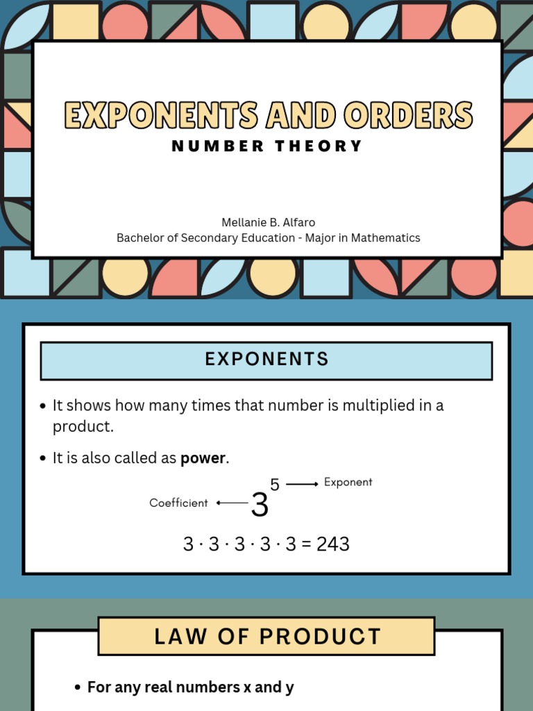 Exponents and Orders | PDF