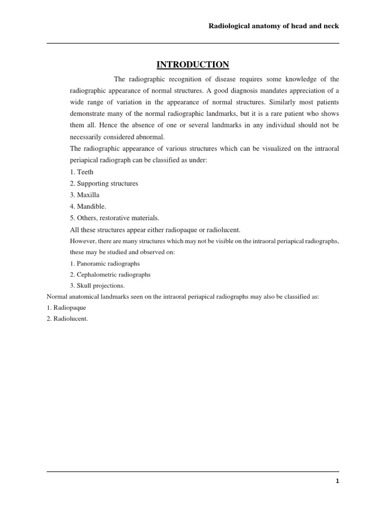 Radiological Anatomy Writeup | Download Free PDF | Dental Anatomy | Anatomy