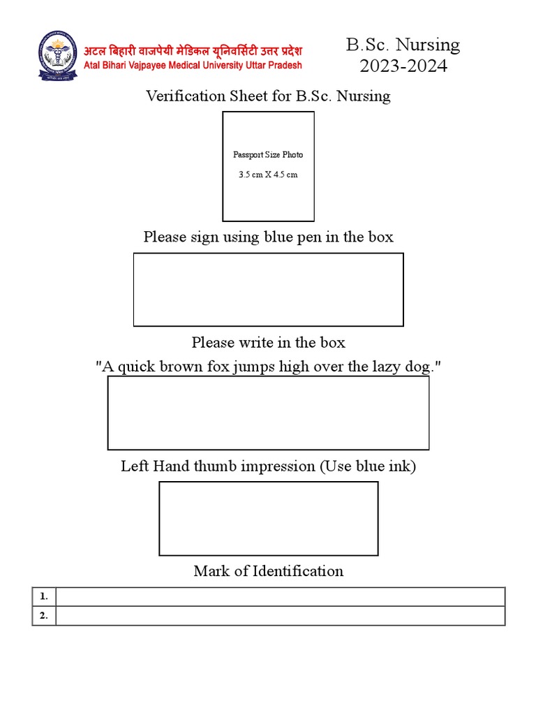 B SC NursingVerification | PDF