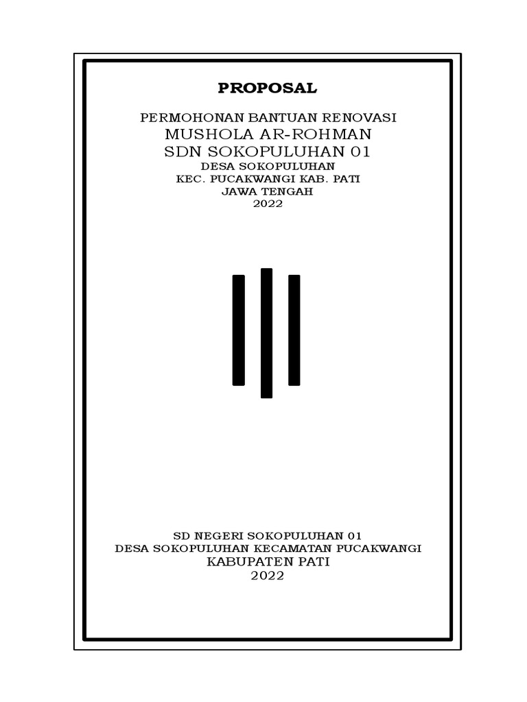 Contoh Proposal Bantuan Perbaikan Mushola | PDF