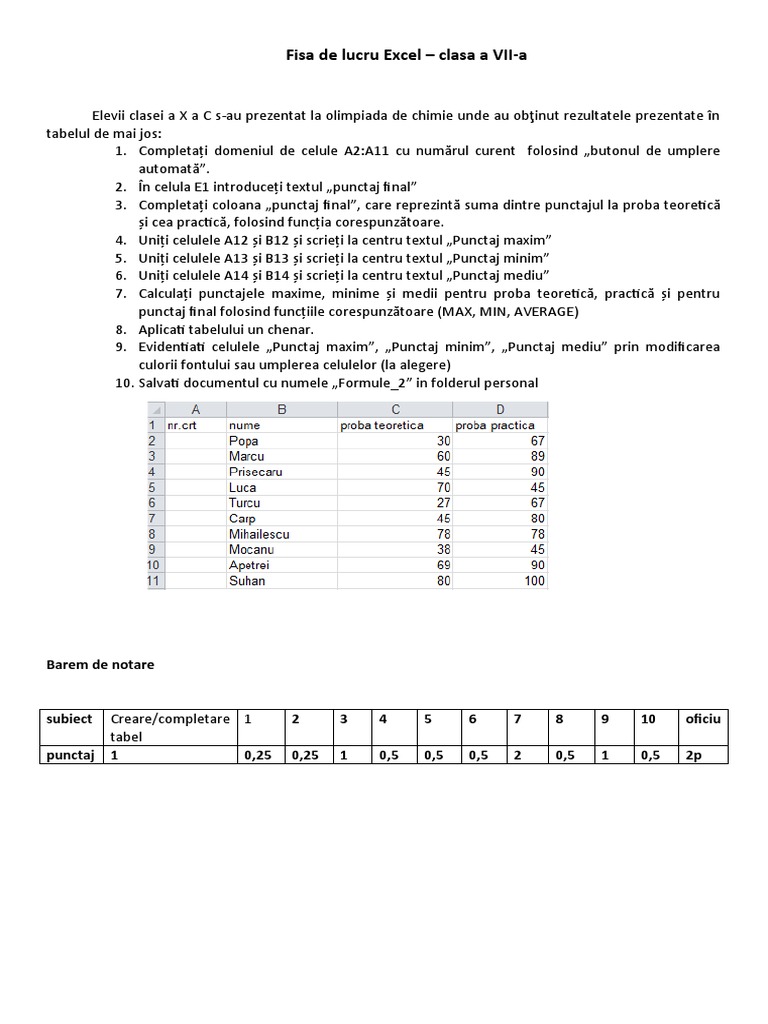 Formule in Excel | PDF