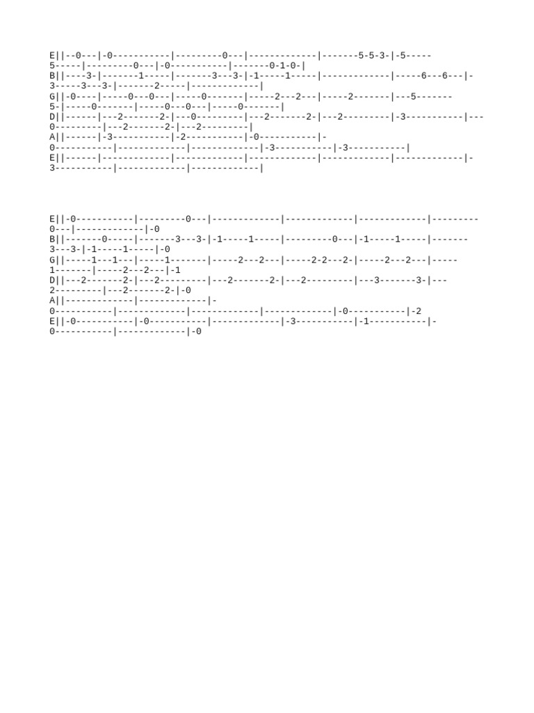 Tab intro Inverno - De André | PDF