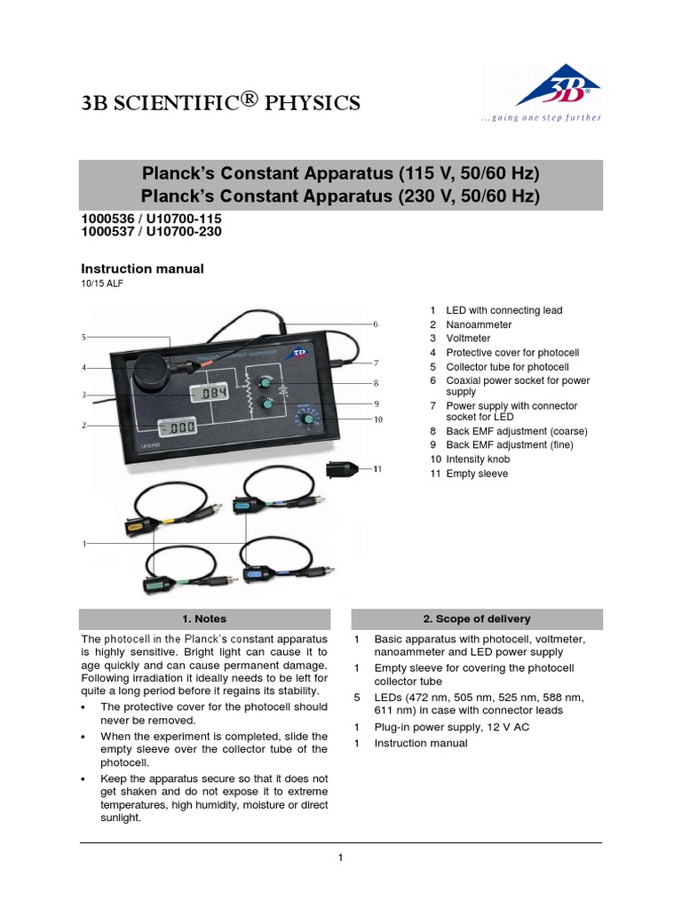 Plank's Constant | PDF | Photoelectric Effect | Light
