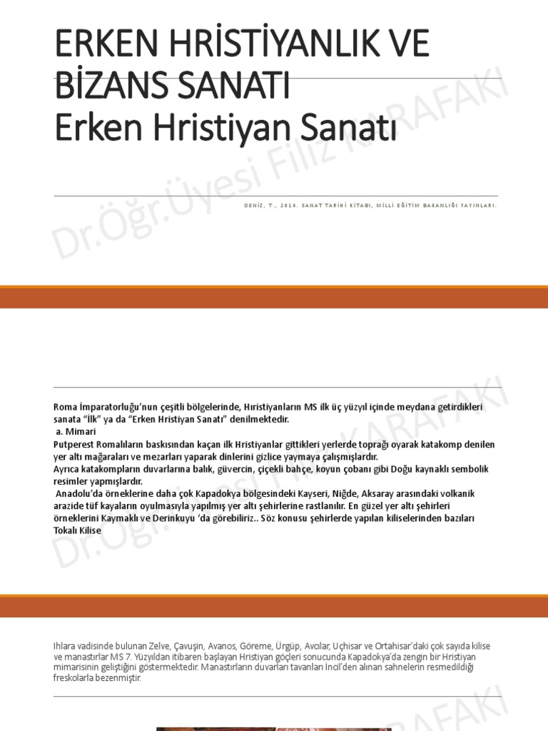 Erken Hristiyanlik Ve Bizans Sanati Erken Hristiyan Sanatı | PDF