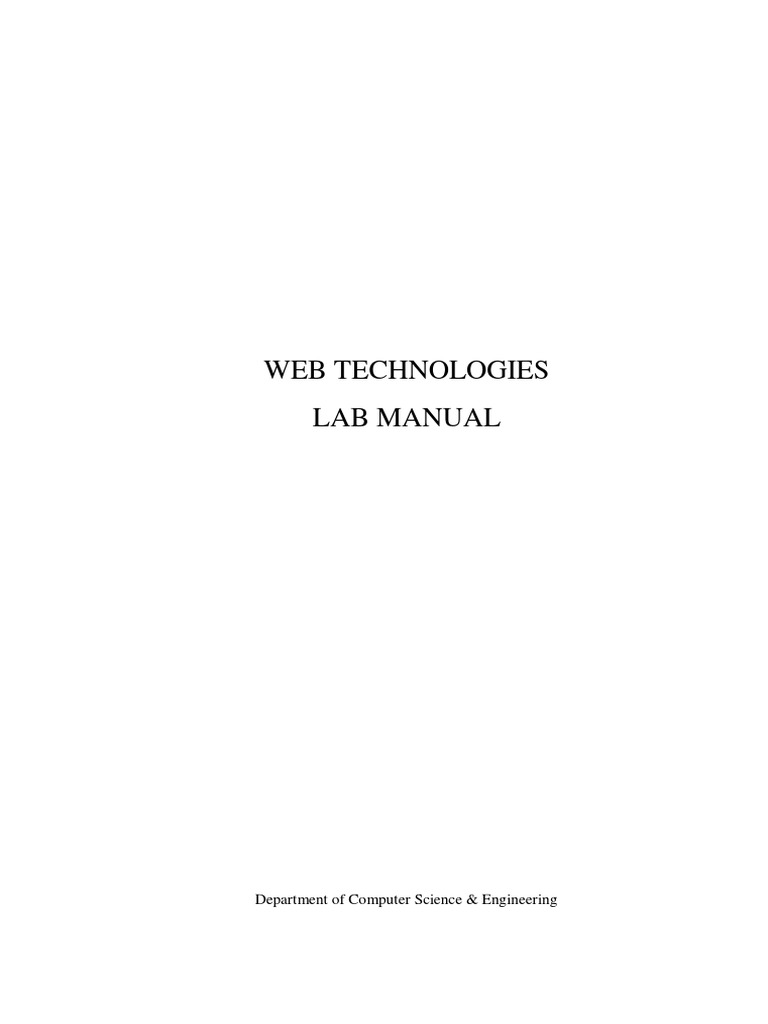 Web Technology | PDF | Web Server | Internet & Web