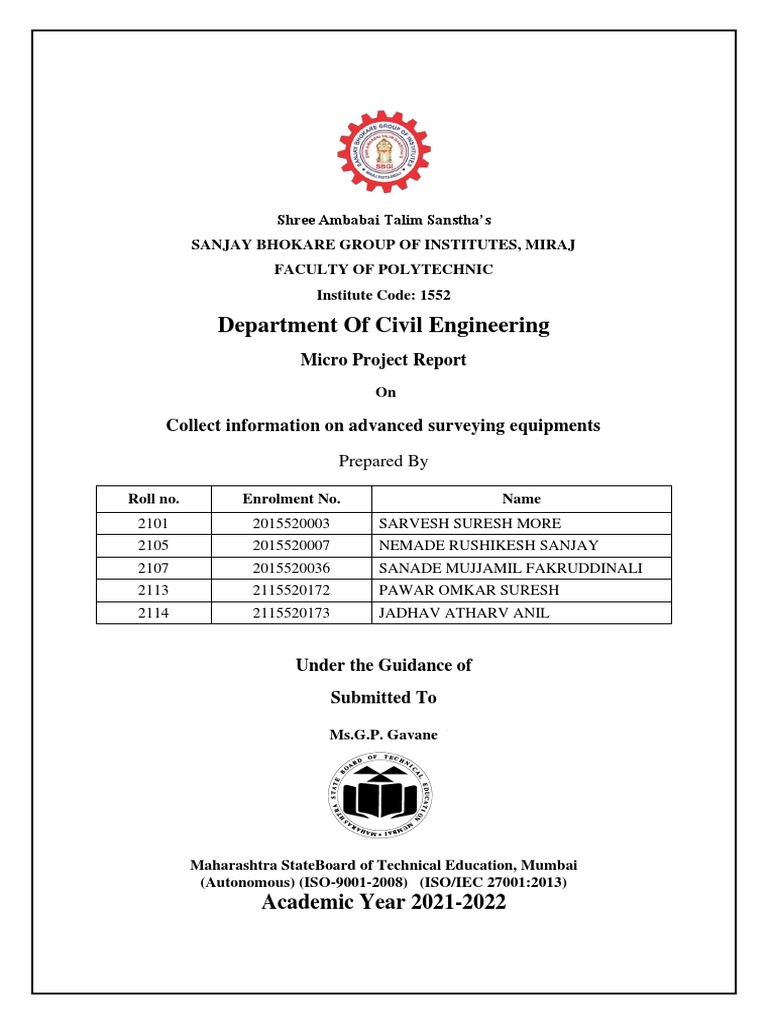 ASU Micro Project | PDF | Surveying | Geodesy