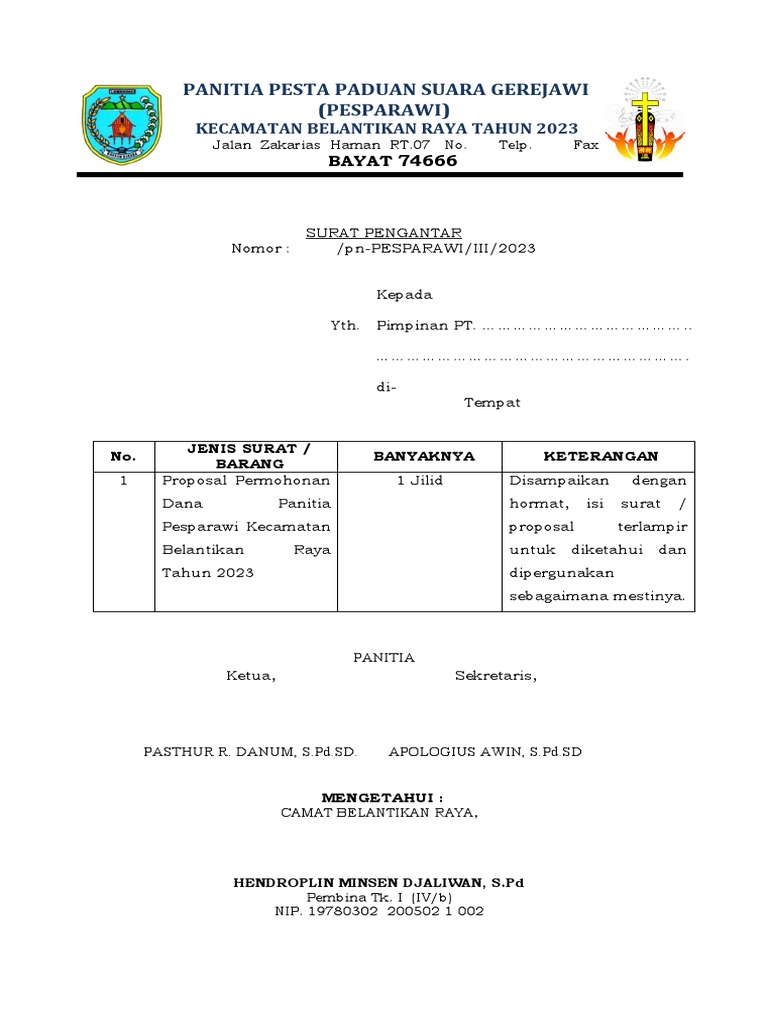 Proposal PESPARAWI Belantikan Raya 2023 | PDF