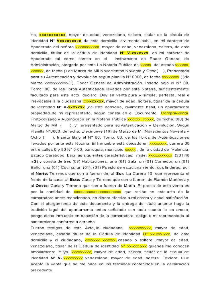 Venta de Inmueble A Traves de Apoderado | PDF | Ley común | Justicia