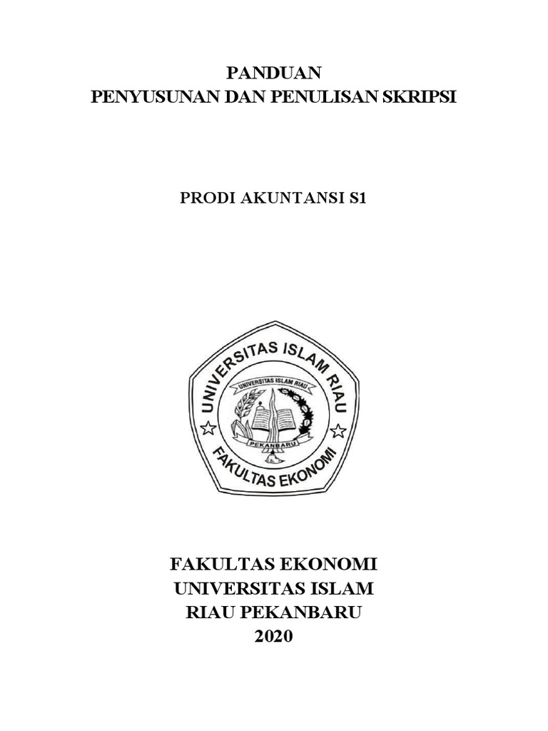 Panduan Penyusunan Dan Penulisan Skripsi: Prodi Akuntansi S1 | PDF | Bisnis