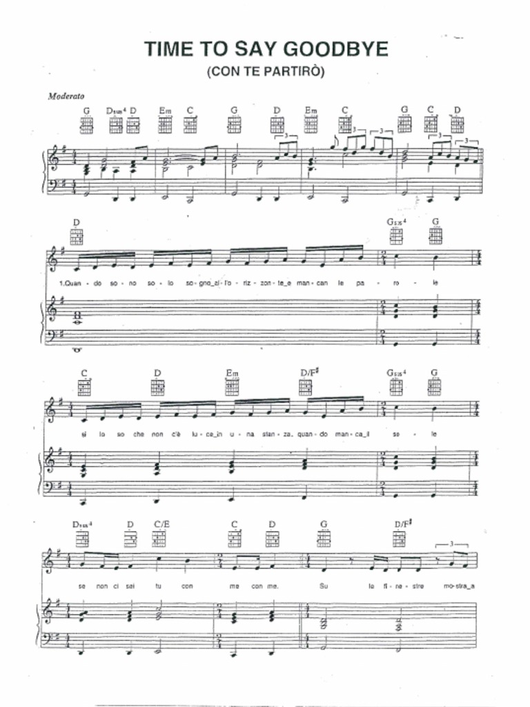 Time To Say Goodbye | PDF