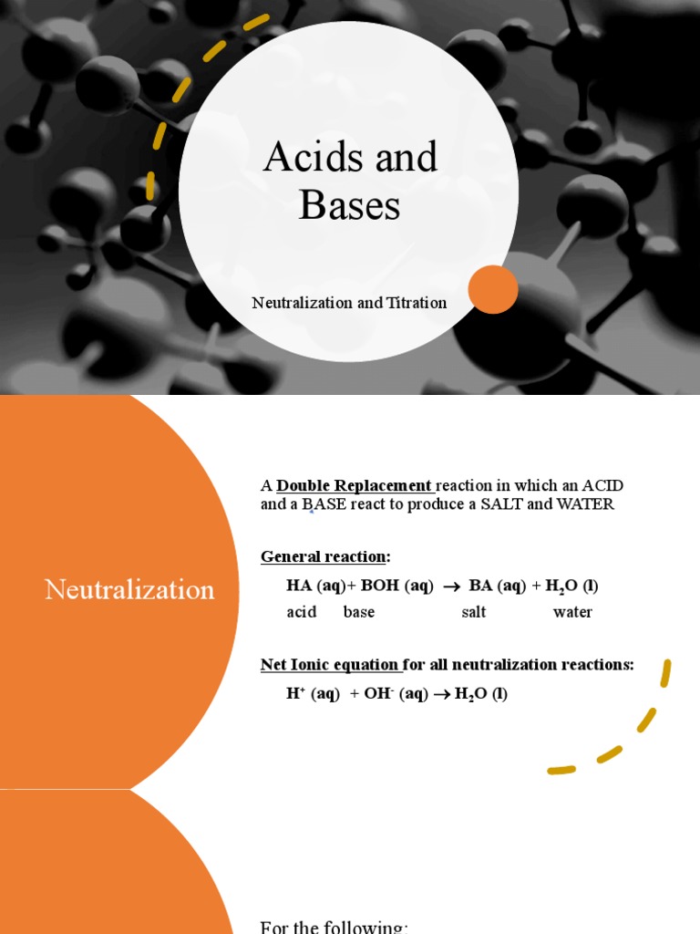 Lecture 4 - 17 Neutralization and Titration | PDF | Chemistry | Titration