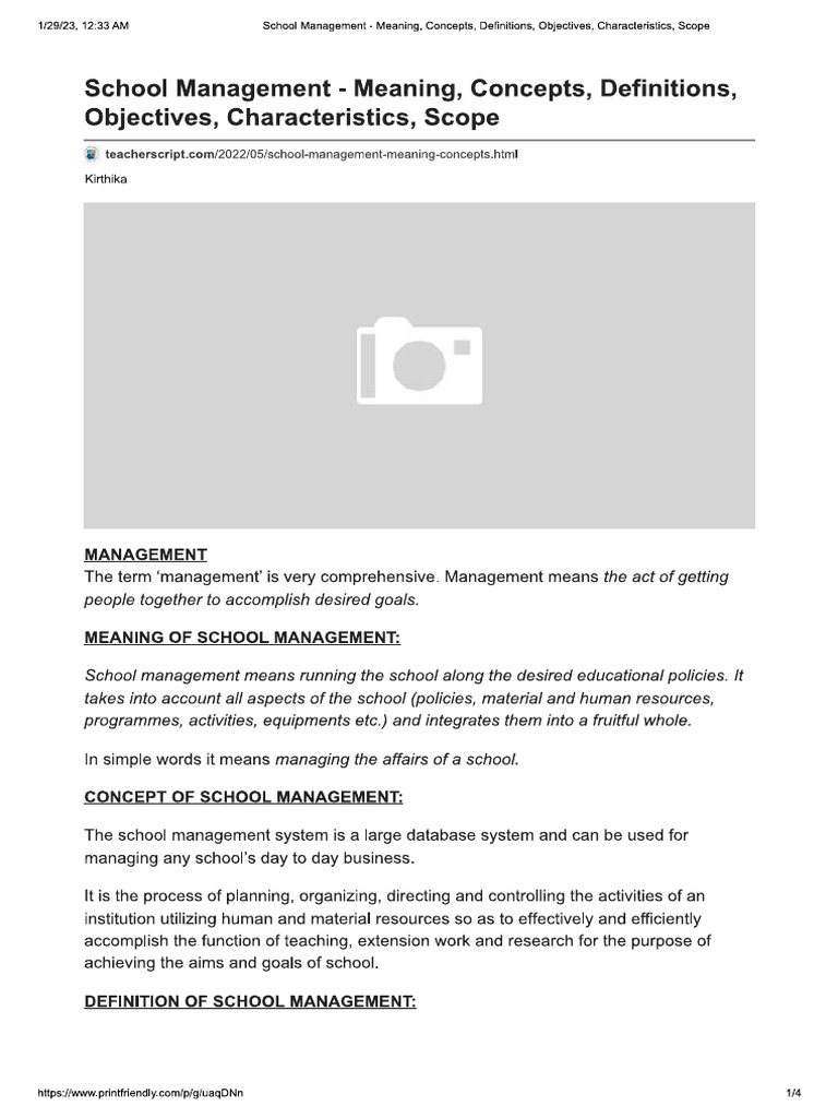 School Management | PDF