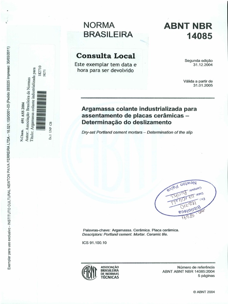 NBR 14085 | PDF