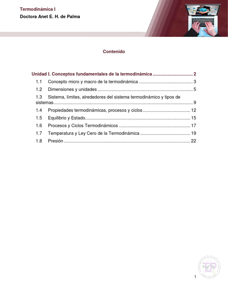 MI - Unidad I Conceptos Fundamentales Termodinamica | PDF | Termodinámica | Temperatura