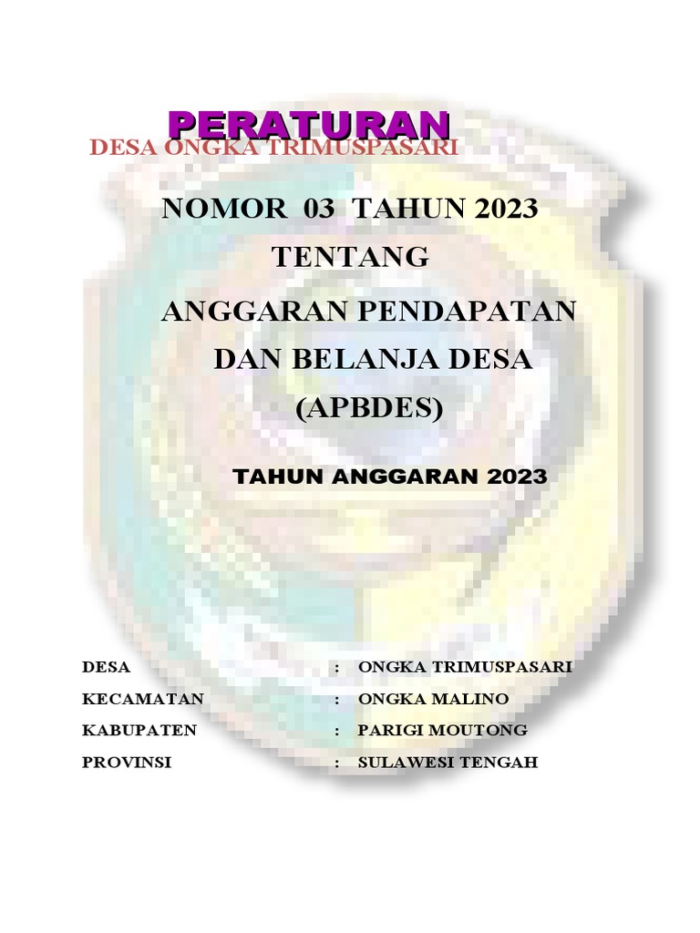 Cover Apbdes 2023 | PDF