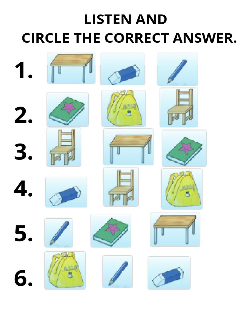 Listen and Circle The Correct Answer | PDF