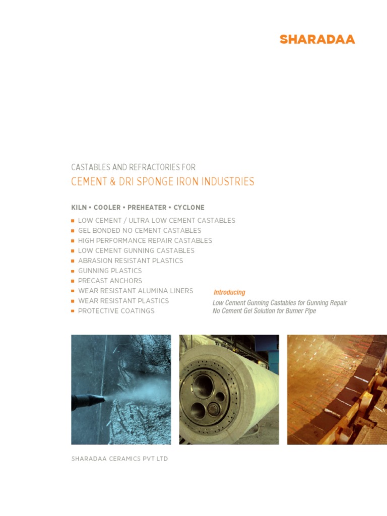 Dokumen - Tips - Castables and Refractories For Cement Dri Sponge Iron ...