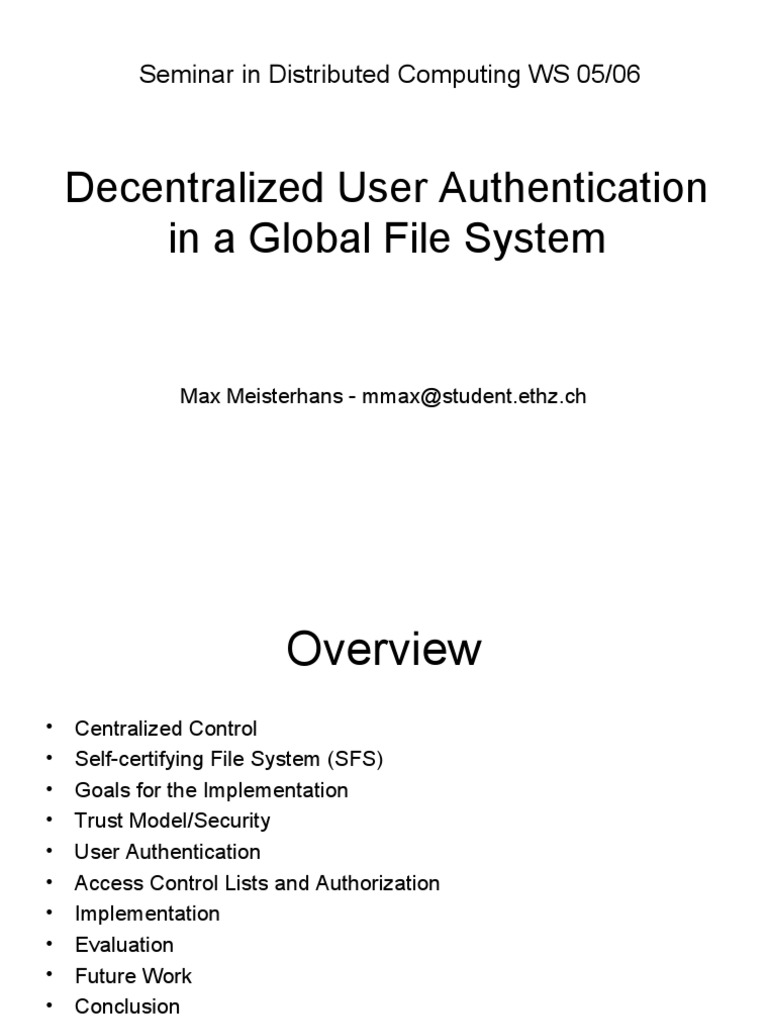 Duagfs Slides | PDF | Cache (Computing) | Authentication