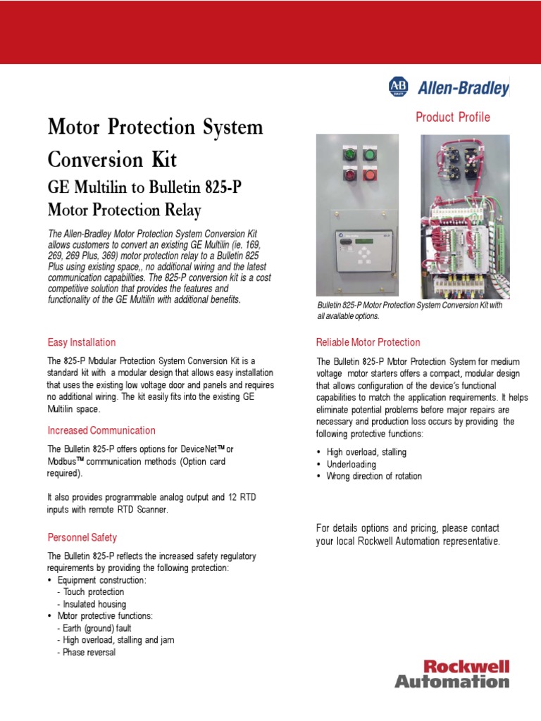 Rele Prot Motor ABB | PDF | Electric Motor | Relay